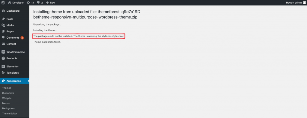 The theme is missing the style.css stylesheet – Betheme Support Center