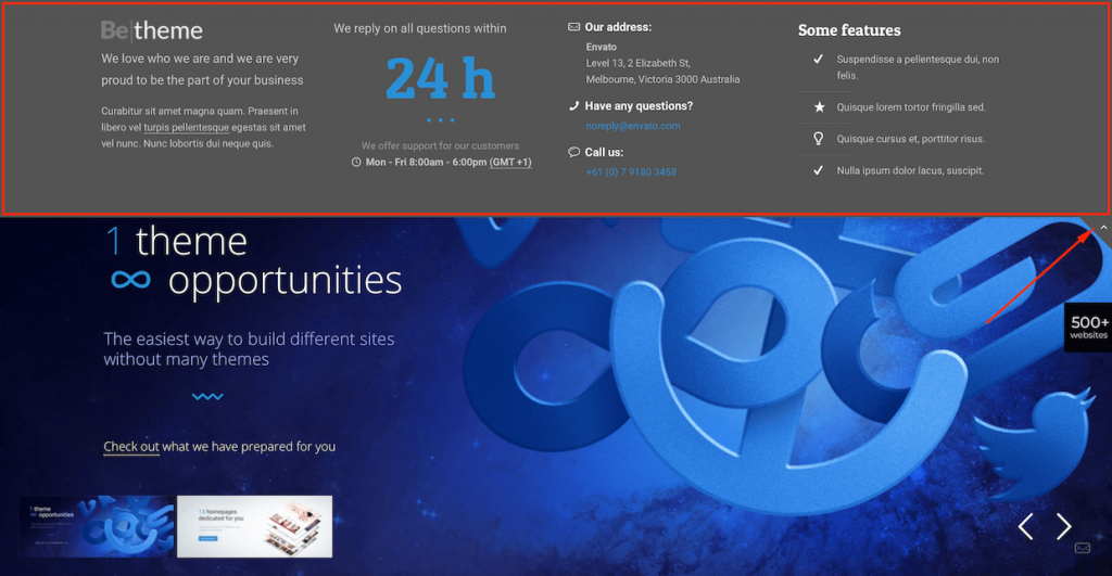How to configure Sliding Top? – Betheme Support Center