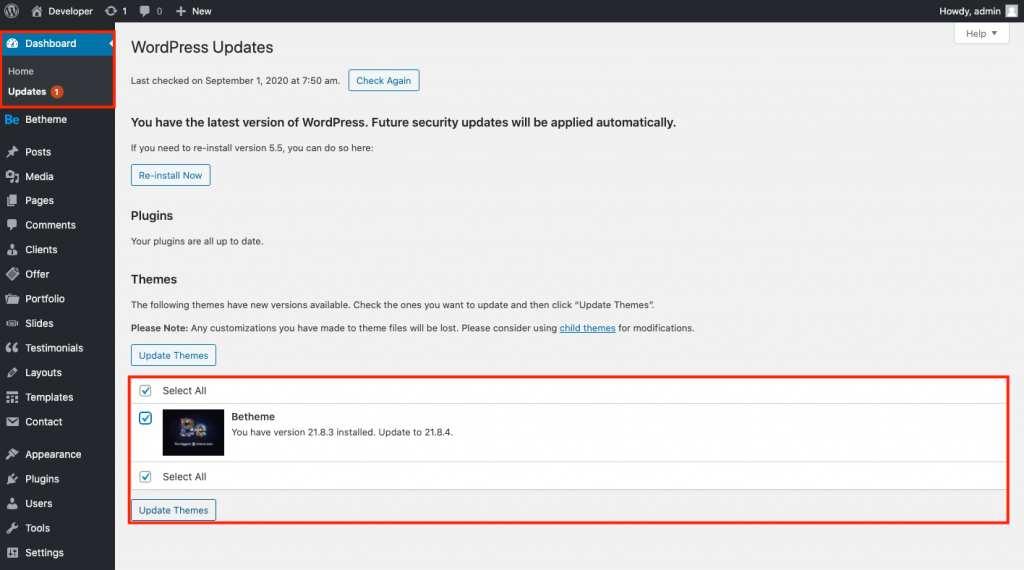 How to update Betheme? – Betheme Support Center