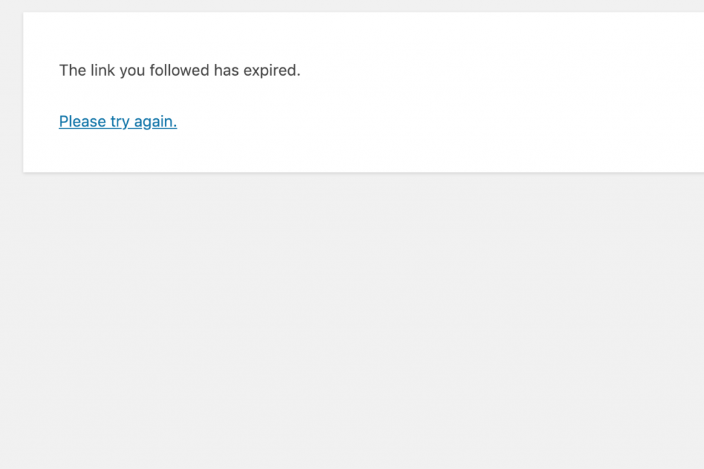 How to fix “The link you followed has expired” error? – Betheme Support ...