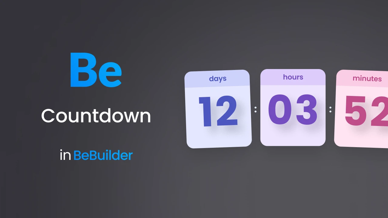 Countdown element in BeBuilder
